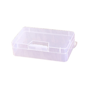 ljhnba Transparent Plastic Storage Box With Buckle And Lid Jewelry Display Organizer For Necklace Small Items Organization Case Small Plastic Box With Lid
