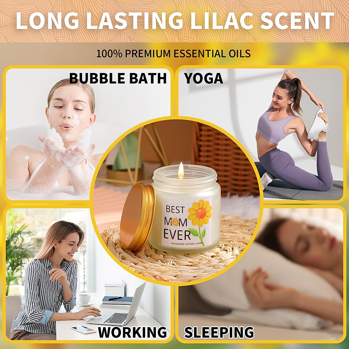 RYANDYPE Mother's Gifts for Mom,Sunflower Gifts for Mom From Daughter Son,Mom Birthday Basket Box Gifts Ideas Sending Sunshine for Mom