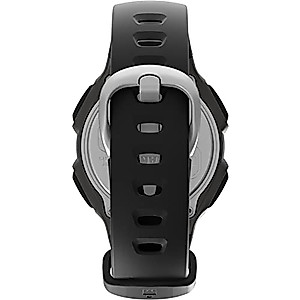 Timex Men's T5E901 Ironman Classic 30 Gray/Black Resin Strap Watch, Black/Gray/Orange Accent, One Size