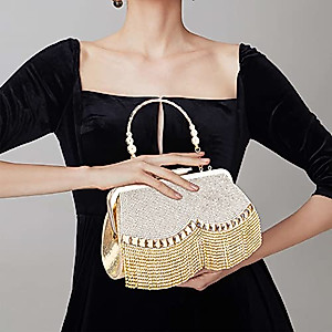 Evening Bag,Rhinestone Purse Sparkly Bag Silver Diamond Purses for Women 2023 Upgrade Evening Party Club Wedding Prom Rhinestone Handbag Hobo Bag Valentines Day Gifts for Her Wife