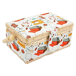 LUKEO Sewing Box Basket Lightweight Design for Office Journey Household