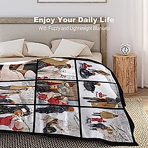 Yoke Style Custom Photo Blankets for Mom, Mothers Day Customized Throw Blankets with Pictures, Personalized Christmas Birthday Gifts for Mother in Law, Kids, Grandma - 9 Photos Collage