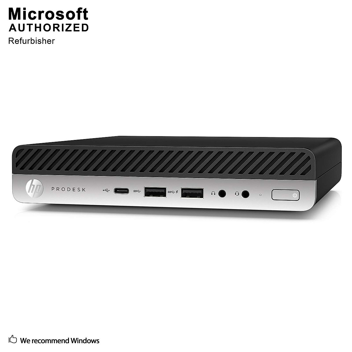 HP ProDesk 600 G3 Desktop Mini, Intel Quad Core i5-7500T 2.7GHz, 8GB DDR4, 1TB, WiFi, BT, DP, Windows 10 Pro 64 Bit - Multi-Language Support English/Spanish/French
