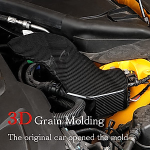 JSWAN Carbon Fiber Engine Room Wire Protection Cover for Toyota Supra A90 GR MK5 Car Hood Modification Parts Engine Room Harness Cover Automobile Exterior Replacement Accessories Gloss