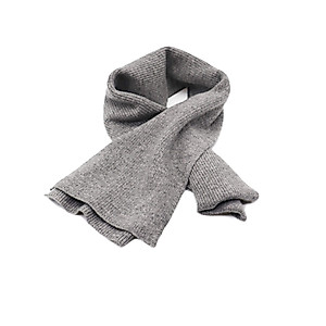 State Cashmere Unisex Ribbed Knit Scarf Made with 100% Pure Inner Mongolian Cashmere - Elegant, Soft, & Versatile - Ultra Warm Winter Accessories - (Pale Charcoal, 70"x7")