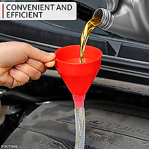 Large Funnel Wide Mouth Plastic Funnel - Oil Funnel for Oil Change Transmission Fluid Funnels for Automotive Use 3" Wide 26" Oil Change Tube- Kitchen Funnels for Filling Bottles Kitchen Accessories