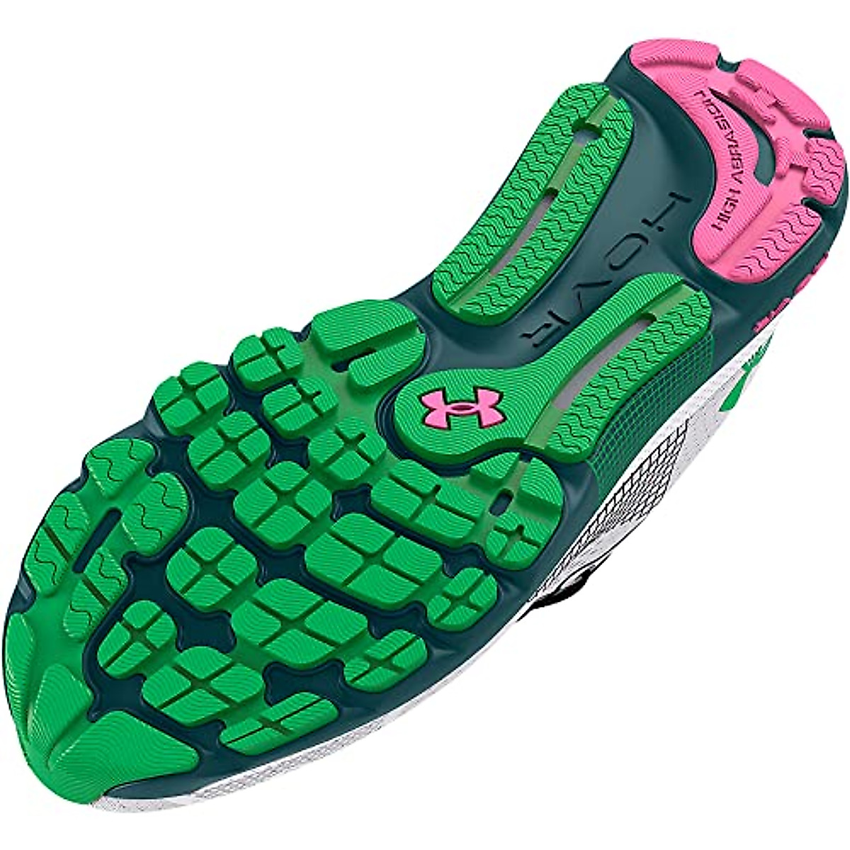 Under Armour Men's HOVR Infinite 4 Running Shoe, (101) White/Tourmaline Teal/Extreme Green, 10