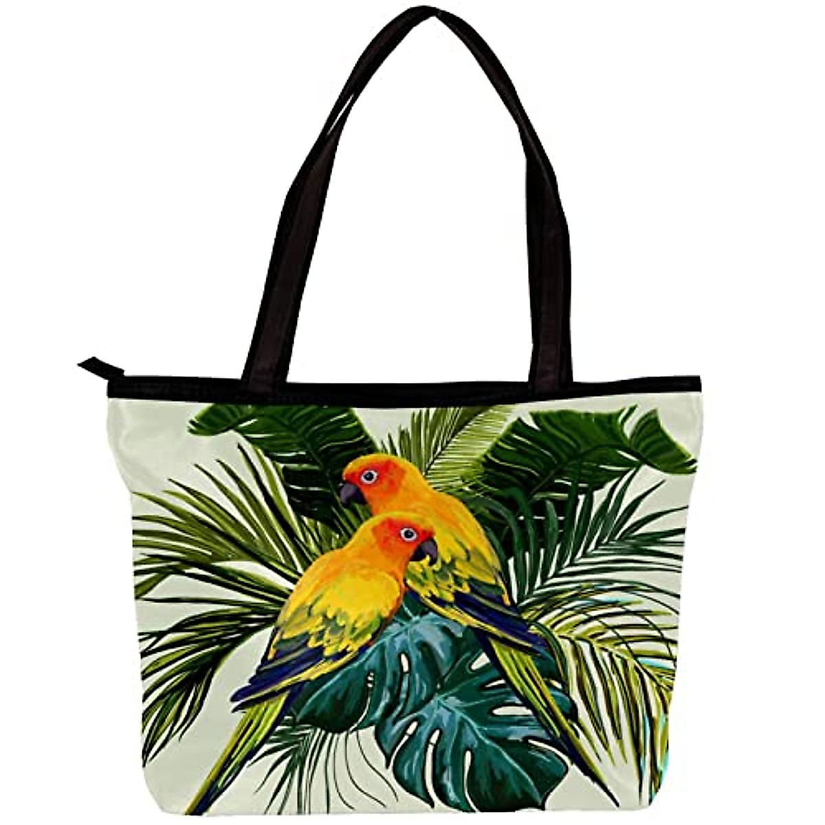 Purses for Women, Tote Bag, Handbags for Women, The Tote Bag, Tropical Leaves Plants Birds Animals pattern