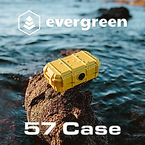Evergreen 57 Waterproof Dry Box Protective Case - Travel Safe/Mil Spec/USA Made - for Cameras, Phones, Ammo Can, Camping, Hiking, Boating, Water Sports, Knives, & Survival (Black)