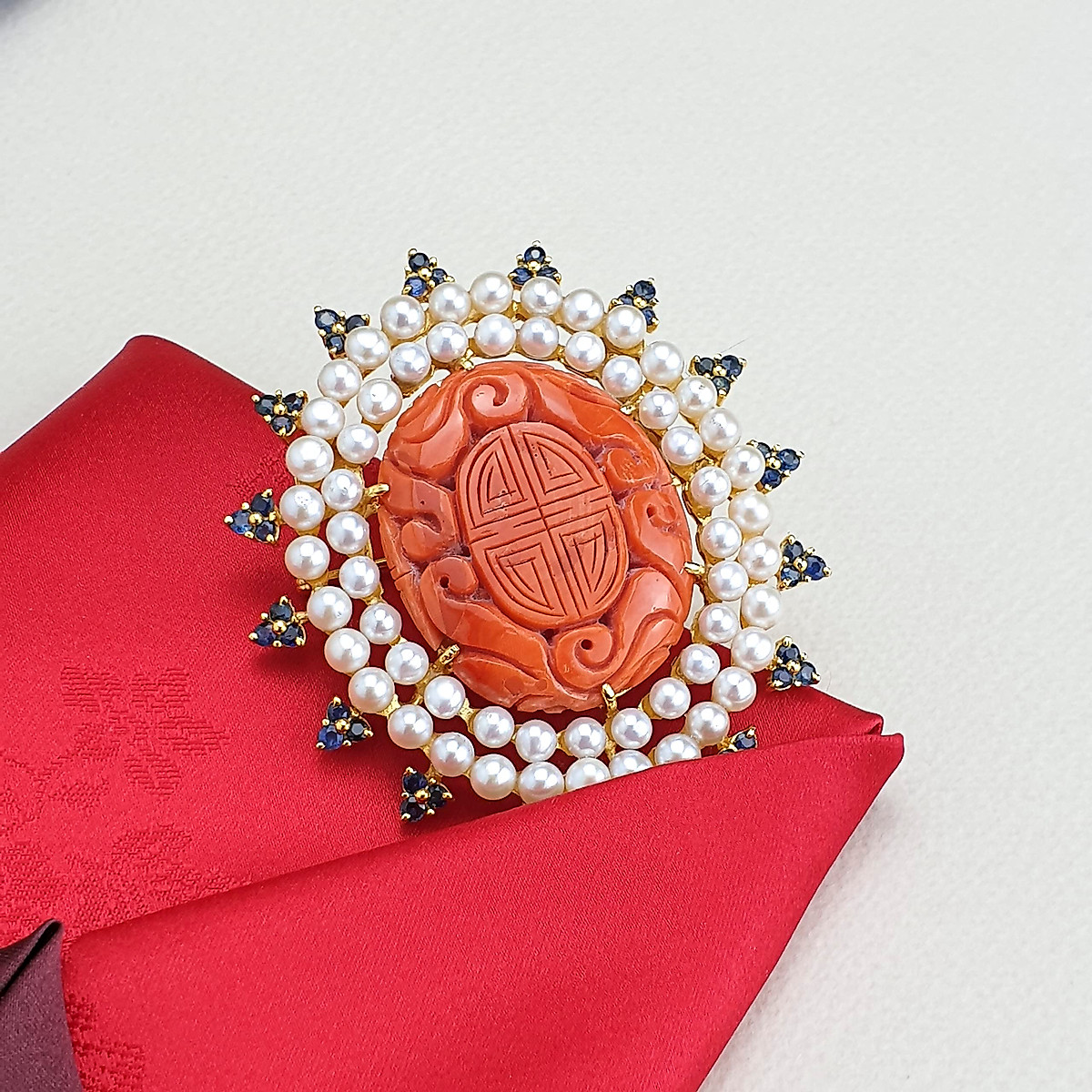 NASCHENKA Traditional Korean Hanbok brooch pin accessories gemstone jewelry for women moms gift