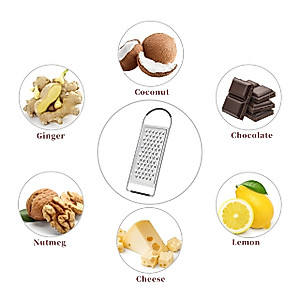 Cheese Grater Handheld, HIA Flat Coarse Stainless Steel Graters for Kitchen, Food Grater with Anti-Slip Handle, Perfect for Potato, Vegetable, Butter, Parmesan Cheese