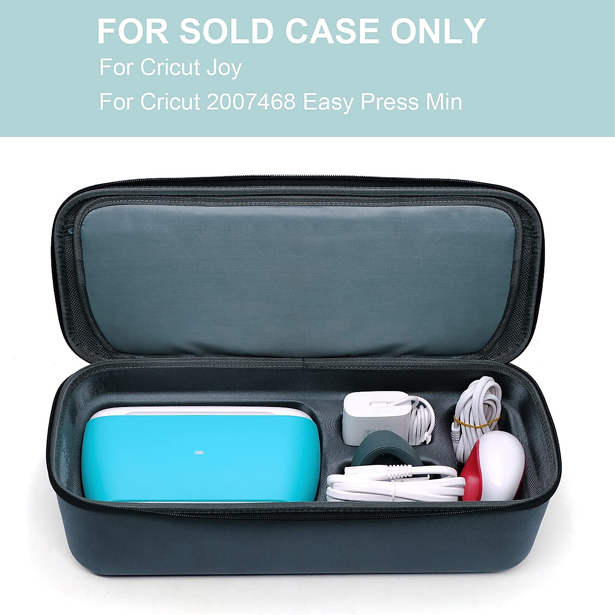Hard Travel Case for Cricut Joy,Carrying Cases for Cricut Easy Press Mini with 3 Cutting Mats,Waterproof Durable Portable Storage Bag for Craft Pen Set, Cutting Mats and Cricut Joy Accessories