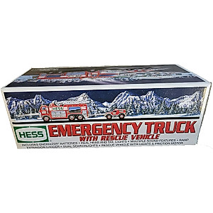 Hess 2005 Emergency Truck with Rescue Vehicle by Amerada Hess Red