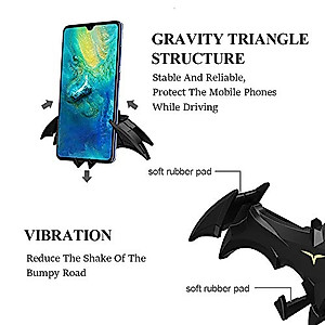 RFSRZ Car Vent Bat Mount Creative Bat Car Phone Holder Mount Universal Gravity Automatic Locking Hands Free