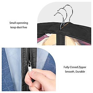 Kntiwiwo 40" Suit Bags for Closet Storage, 4" Gusseted Clear Garment Bags for Hanging Clothes with Zipper, Clothes Storage Bags for Coats,Jackets,Shirts and Dresses(4 Pack)