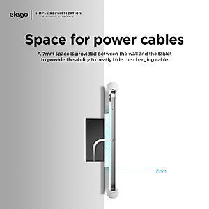 elago Home Hub Mount [White] - [iPad Wall Mount][Homekit Mount][Easy Installation][Scratch-Free][Cable Management Included] - for Mini, Air, Pro