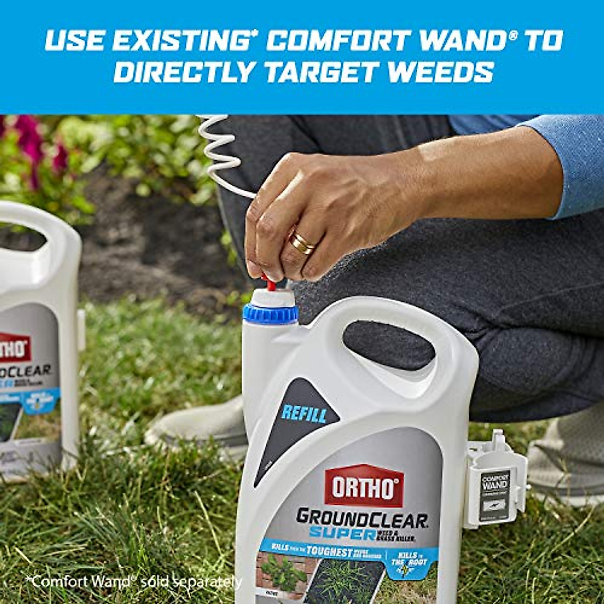 Ortho GroundClear Super Weed & Grass Killer1: Refill, Fast-Acting, See Results in Hours, For Patios and Landscaped Areas, 1 gal.