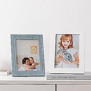 eletecpro 4x6 Picture Frame Set of 4 - Wooden Designs Wall Decor - Table Top & Wall Mount Photo Frame - Vertical & Horizontal - Rustic Home Décor Picture Frames