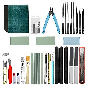 WMYCONGCONG 38 PCS Gundam Model Tools Kit Model Basic Tools Craft Set Hobby Building Craft Set for Model Assemble Building Repairing Fixing Green