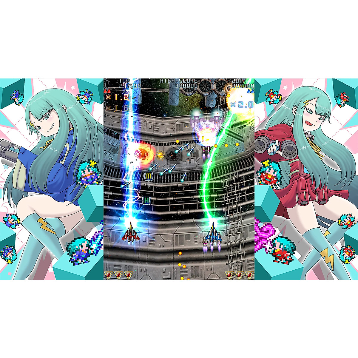 Raiden III x MIKADO MANIAX -PS5 Digital Wallpaper Set Delivery