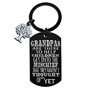 igvean Gifts for Grandpa Best Grandpa Gifts Granddad Gifts From Grandson Granddaughter Keychain Grandpa Birthday Gifts Father's Day Gift For Grandpa