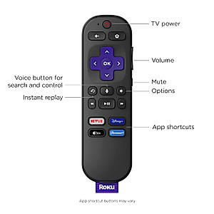 Roku Express 4K+ | Streaming Media Player HD/4K/HDR with Smooth Wireless Streaming and Roku Voice Remote with TV Controls, Includes Premium HDMI® Cable