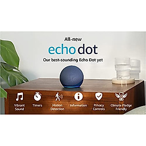 All-New Echo Dot (5th Gen, 2022 release) | Smart speaker with Alexa | Deep Sea Blue