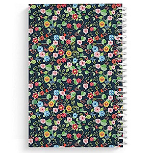 Softcover Be Brave 5.5" x 8.5" Motivational Spiral Notebook/Journal, 120 Wide Ruled Pages, Durable Gloss Laminated Cover, White Wire-o Spiral. Made in the USA