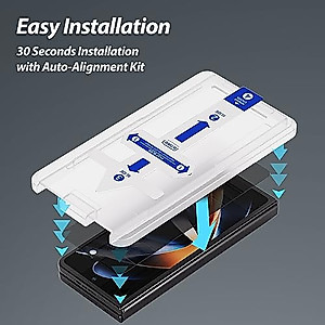 Whitestone 2PACK EA GLASS Privacy Screen Protector for Galaxy Z Fold 5 2023, Full Coverage Private Tempered Glass Shield [Easy Install] - Two Pack