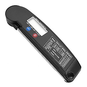 ViaGasaFamido Meat Thermometers Kitchen Cooking Thermometer Digital Multi Functional Food Thermometer Foldable Thermometer for Grilling BBQ Milk Water Coffee(Black)