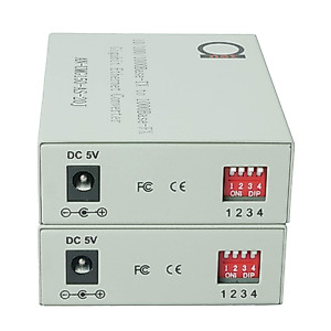 Single Mode SC WDM Single Fiber Bi-Di Gigabit Media Converter - Built-In Fiber Module 20km (12.42 miles) – to UTP Cat5e Cat6 10 100 1000 RJ-45 – Auto Sensing Gigabit or Fast Ethernet Speed -1 pair