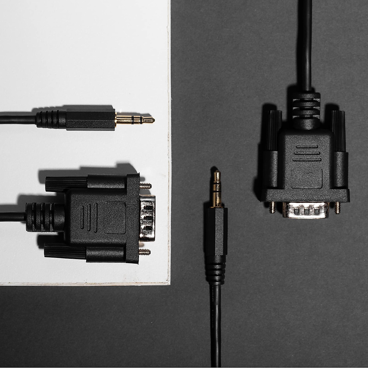 LIANSHU DB9 Male to DC3.5mm Male Serial RS232 Cable 6feet DB9 Male to 3.5mm Serial Cable L= 6FT Black