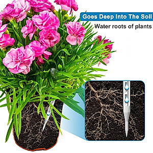 Potted Drip Irrigation Kit, Automatic Watering,Tiny DIY Drip Kit with 30-Day Programmable Water Timer ,LED Display, USB Type-c Cable Input,Suitable for Indoor Greenhouse Plants and Flowers