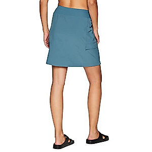 RBX Women's Quick Drying Skort with Cargo Pockets, Lightweight Breathable Stretch Woven Skort with Inner Compression Shorts, Active Skirt for Golf, Tennis, Sports, Long Cargo Teal