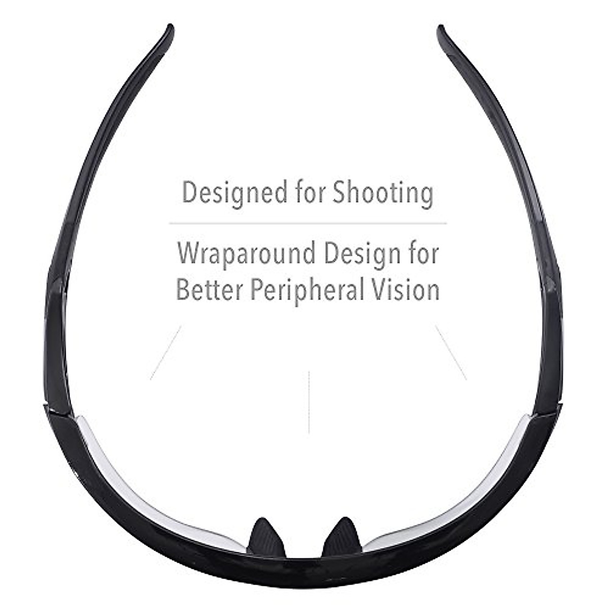 Howard Leight by Honeywell Uvex Acadia Shooting Glasses with Uvextreme Plus Anti-Fog Lens Coating, Clear Lens (R-02214)