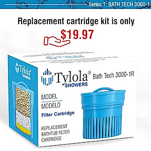 Tylola Showers-KDF55 Bathtub Ball Filter For Tub Faucet.Remove Chlorine&Heavy Metals.Silicone Shell, Natural Skin-Friendly.Includes 2 Filter Cartridges.Make Enjoying The Bath a Habit!Bath Tech 3000-1