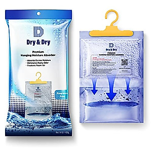 Dry & Dry 9 Packs [Net 7 Oz/Pack] Moisture Absorbers Dehumidifiers for Home Dehumidifier for Basement Dehumidifiers for Bedroom Small Dehumidifiers - Dehumidifiers Moisture Absorbers