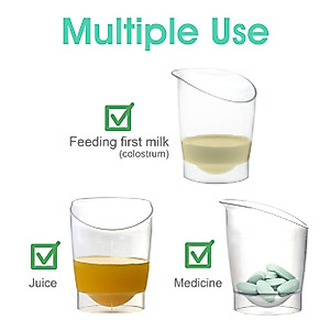 Maymom Baby Feeding Cup; Disposable Reuseable Baby Cup, Short Term Infant Feeding Cup; First Milk Collection Cup; 1 oz (6ct)