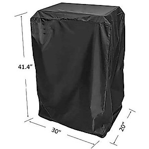 BBQ funland Cover for Masterbuilt 40" Propane Smokers and Others, Heavy Duty Electric Smoker Cover Waterproof, Black