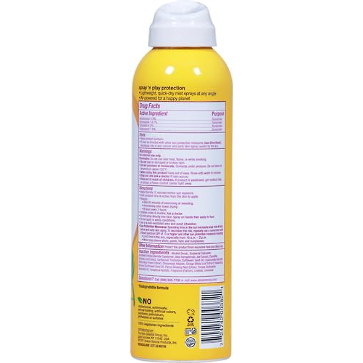 Alba Botanica Kids Sunscreen Spray for Face and Body, Tropical Fruit, Broad Spectrum SPF 50, Water Resistant, 5 fl. oz. Bottle