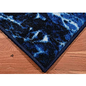 Garland Rug Mossy Oak Elements Aqua Camouflage 6 Ft. X 9 Ft. Area Rug Ideal for Living Rooms & Hallways, Stylish & Durable for High-Traffic Areas