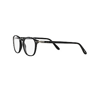 Persol PO3007V Square Prescription Eyewear Frames, Black/Demo Lens, 50 mm