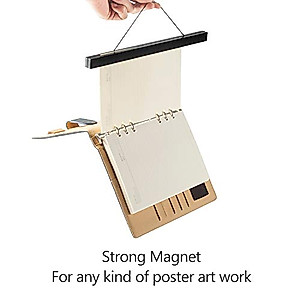 Radezon 16 inch Wide Magnetic Poster Hanger Frame, 16x20 16x24 16x22 Wood Frame for Posters, Prints, Photos, Pictures, Maps, Scrolls, and Artwork - Wall Hanging Wooden Frame