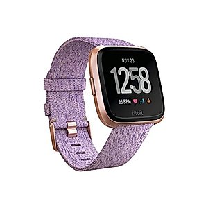 Fitbit Versa Special Edition Smart Watch, Lavender Woven, One Size (S & L Bands Included)