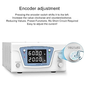 1PCS High-Power Adjustable DC Power Supply 30V 60V 100V 200V 10A 20A 30A Electroplating Aging Programmable Power Supply(30V 40A,110V)