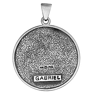 Moonlight Mysteries Archangel Gabriel Sigil Pendant - .925 Sterling Silver Angel Sigils Gabriel Talisman for Communication and Insight (1 1/4 inch)