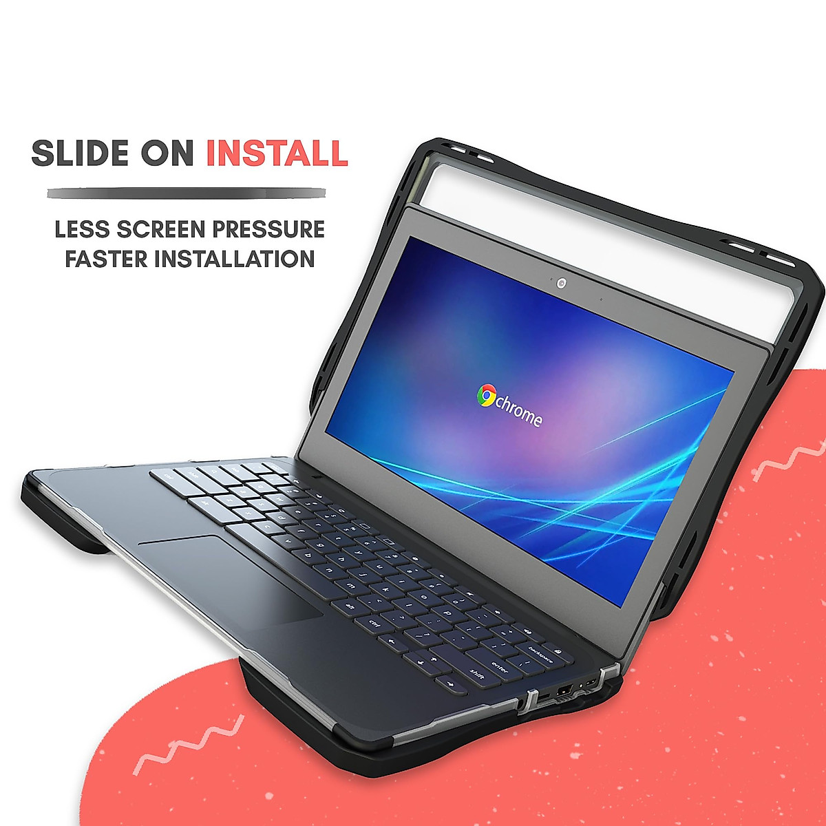 UZBL Case for HP Chromebook 11 G9 EE & for HP Chromebook 11 G8 EE | Protective Air Hard Shell Polycarbonate Laptop Clear Case Cover | Student-Proof Protection