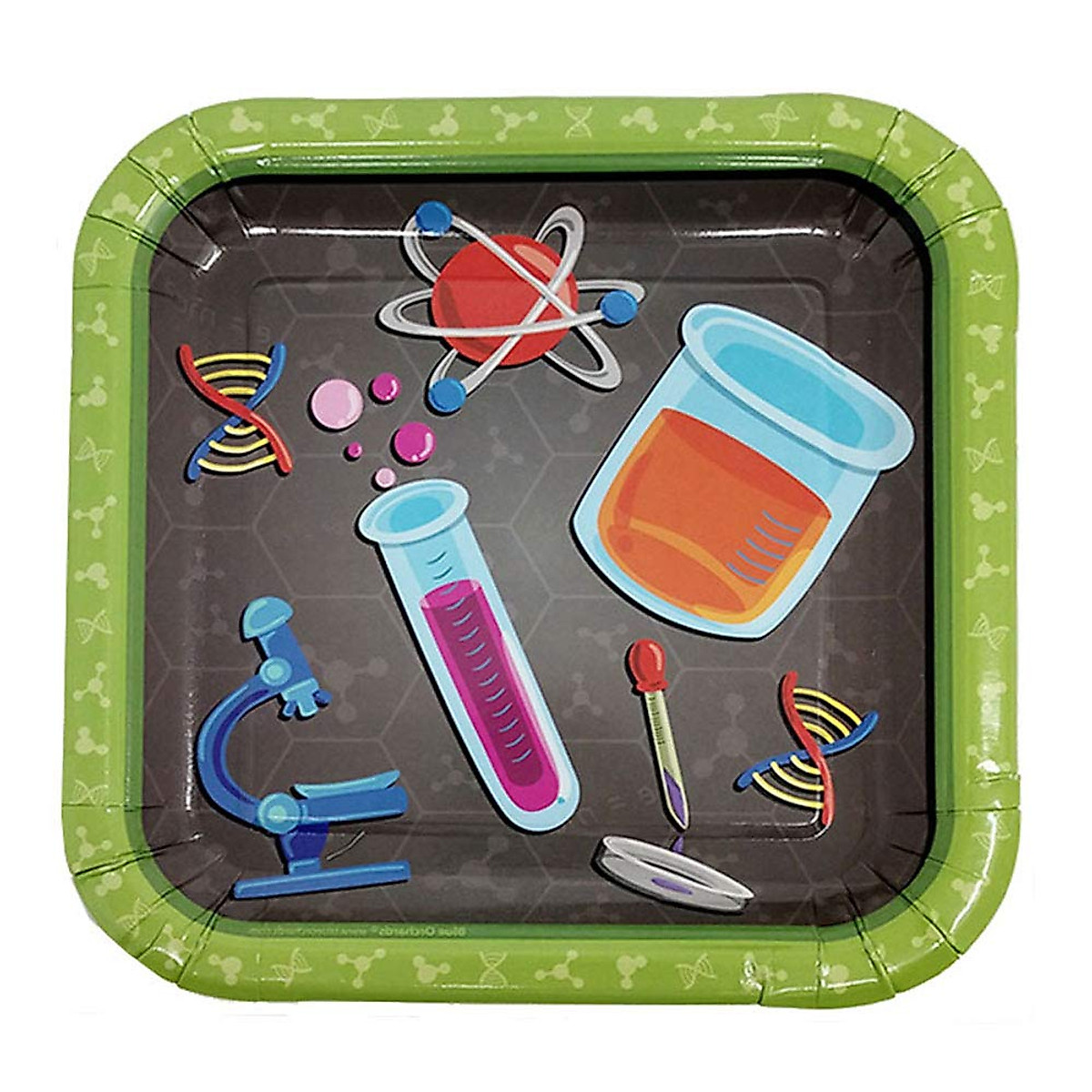 Blue Orchards Science Party Deluxe Party Supplies Pack (143 Pieces for 16 Guests) - Science Party Decorations, Chemistry Party, Mad Scientist Birthday, Plates and Napkins, Science Party Favors