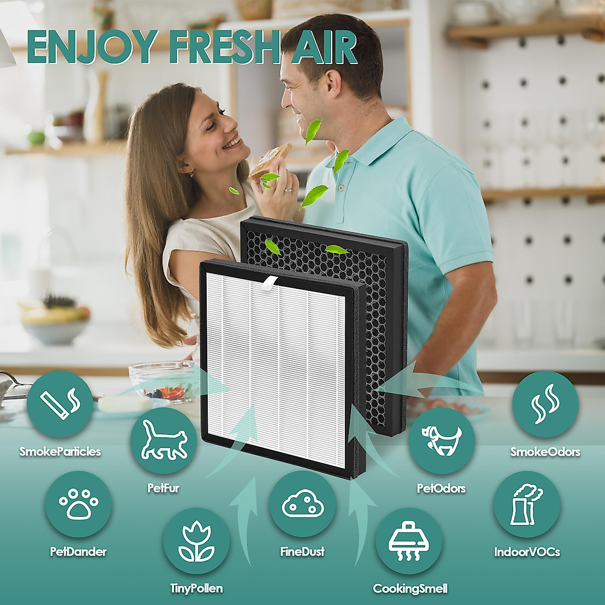 G3 H13 HEPA Filter Replacement Compatible with AMEIFU Air Purifier Replacement Filter for AMEIFU Air Purifier G3 Sferf-30 FXAP2W and Vewior Air Purifier Filter Replacement A3, Tailulu HQZZ-260, 1-Pack