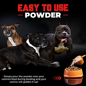 Bulk EM' UP! Real Meat Bully Protein Muscle Bulker | 283mg Pure Protein Powder for Bullys and Dogs | Daily Protein for Your Pitbull, Fast Gains. 30 Day Supply (60 Servings) Bully/Dog Protein
